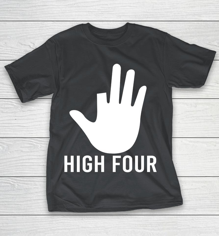 High Four Finger Amputee Funny Shirts | WoopyTee