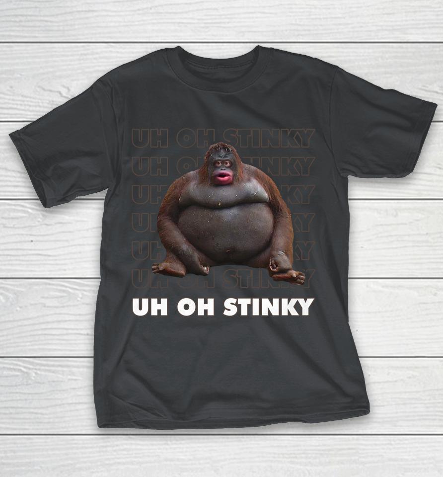 Uh Oh Stinky Poop Meme Funny Monkey Shirts | WoopyTee